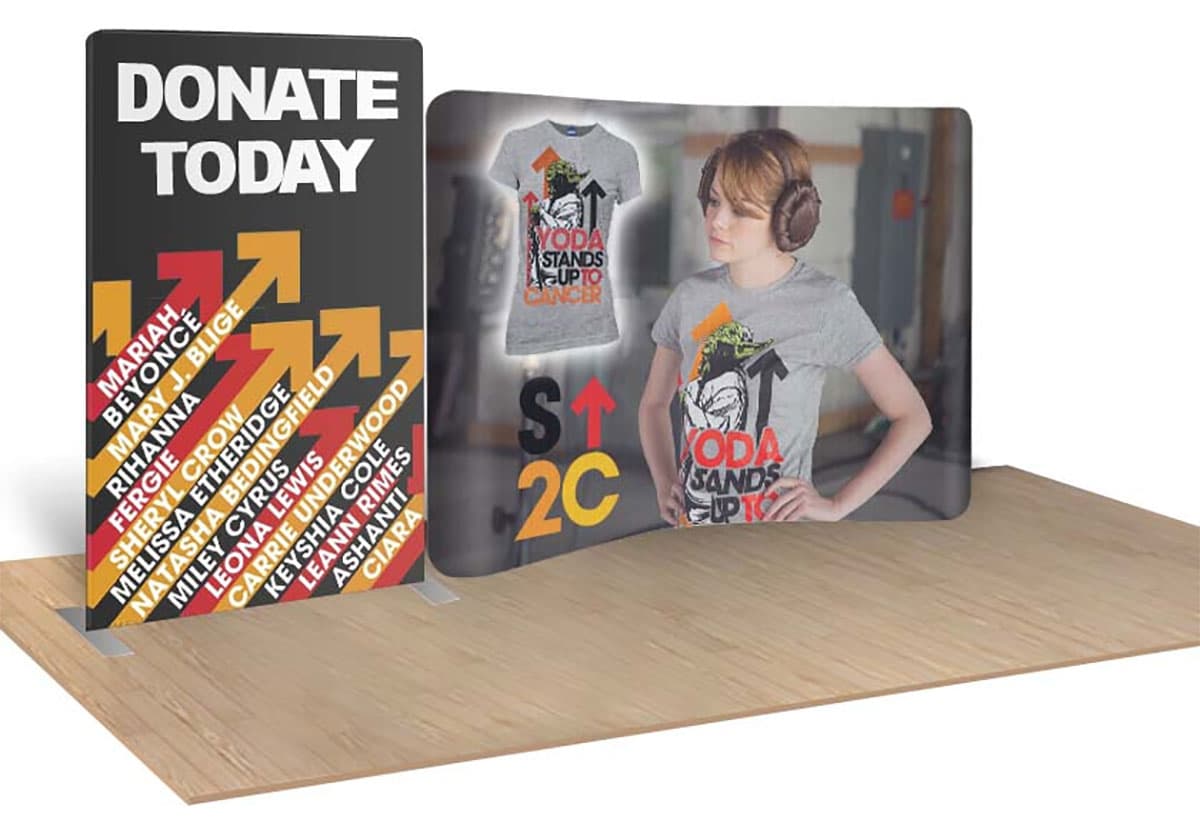 Trade Show Booth Displays with (2) Custom Stretch Graphic Panels ...