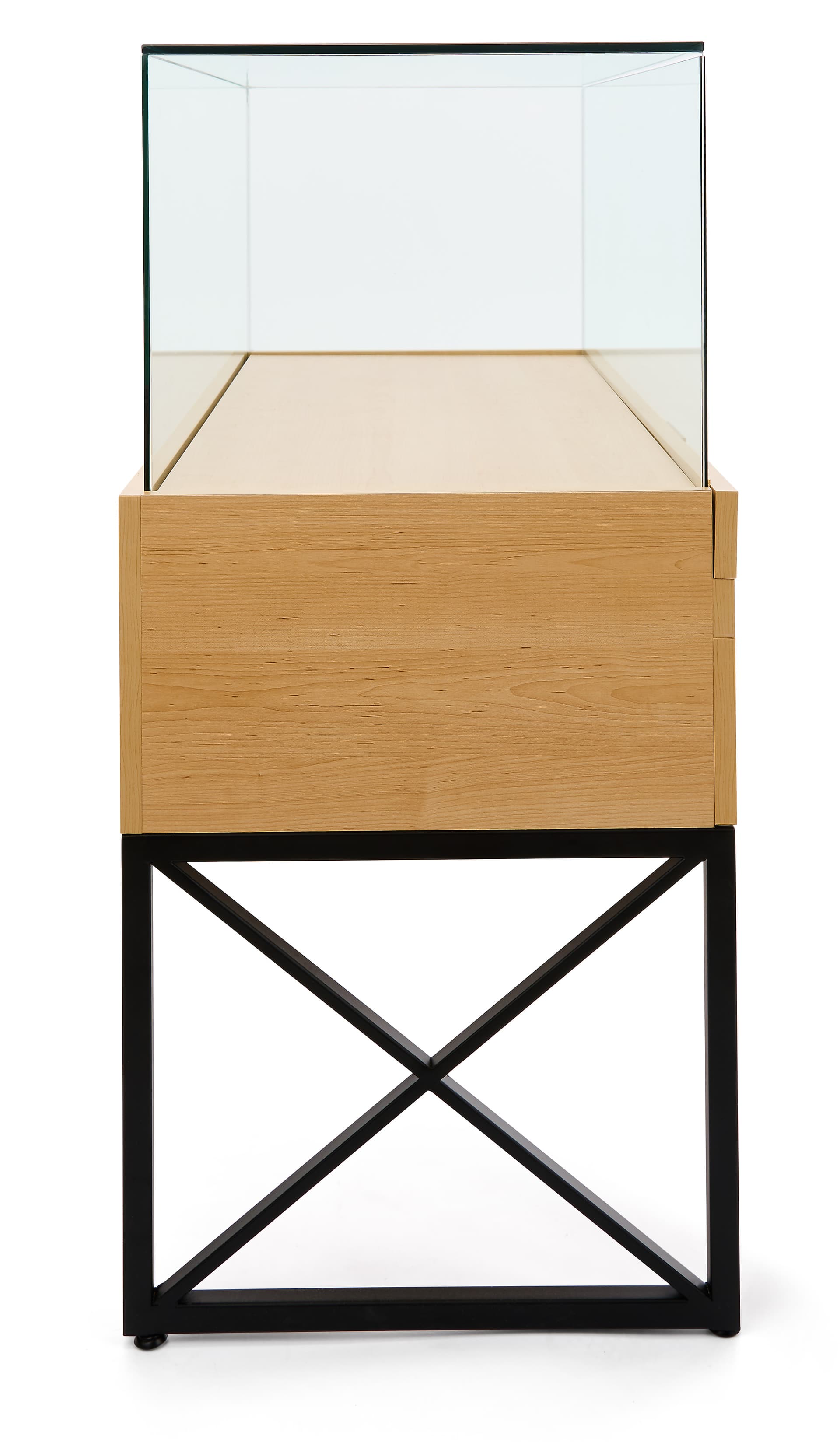 Glass Display Case with Drawers | Pull-Out Top Deck | Displays2Go