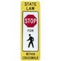 Portable Crosswalk Sign | Aluminum with Technopolymer Base | Displays2Go