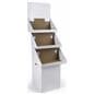 Bin Display | (3) Tier White Display With Custom Header Space | Displays2Go