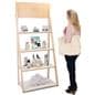 White Ladder Shelves | 4 Tier Multi-Level Display | Displays2Go