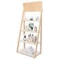 White Ladder Shelves | 4 Tier Multi-Level Display | Displays2Go