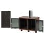 Heritage Walnut Veneer Dual Monitor Trolley | 6 Caster Wheels | Displays2Go
