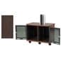 Mahogany Laminate Dual Monitor Trolley | VESA Compatible | Displays2Go