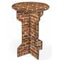 Round Cardboard Table | 25"h, Red Brick Print | Displays2Go