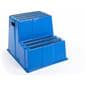 Plastic Safety Step | 20″ Tall 2-Tier Blue HDPE | Displays2Go