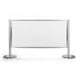 Acrylic Stanchion Post Panel Barriers | Rigid Clear Insert | Displays2Go