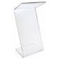 Clear Acrylic Z-shape Podium | Modern Design with Laptop Lip | Displays2Go