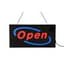Light Up Open LED Signage | Glowing Red Text with Blue Orbit | Displays2Go