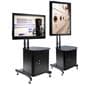 TV Stand with Locking Cabinet | Holds (1) 32” to 65” Screen | Displays2Go