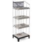 Wire Newspaper Floor Rack | (3) Removable Shelves | Displays2Go