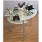 White Rotating Retail Display Table | 4 Tiers | Displays2Go