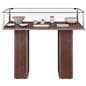 Commercial Display Case | Glass Panels, Wenge Veneer Finish | Displays2Go