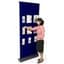 Hook and Loop Banner | Blue Retractable Promo Stand | Displays2Go