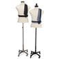 Male Sewing Bust with Wheels | Height-Adjustable Base | Displays2Go
