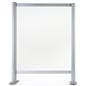 Countertop Reception Safety Shield | Acrylic with Aluminum Frame ...