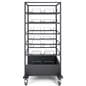 Mobile Stanchion Cart | Vertical Storage and Locking Casters | Displays2Go