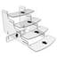 Acrylic Step Riser | 4 Tiered Levels for Merchandise Display | Displays2Go