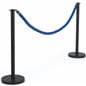 Blue Queue Rope with Post | Black End Hooks | Displays2Go